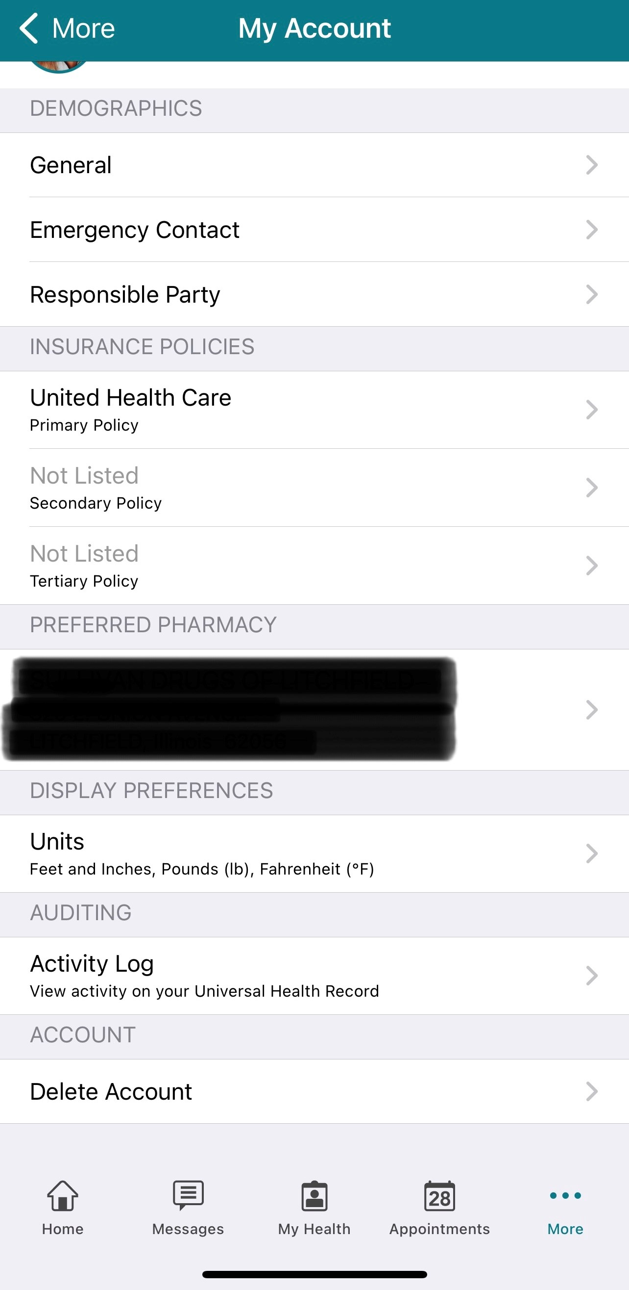 Account Management in the FollowMyHealth™ App