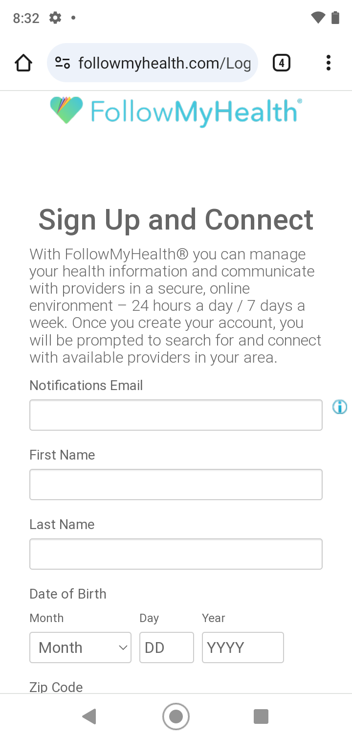 Creating a FollowMyHealth™ Account on Mobile Devices Without an Invitation