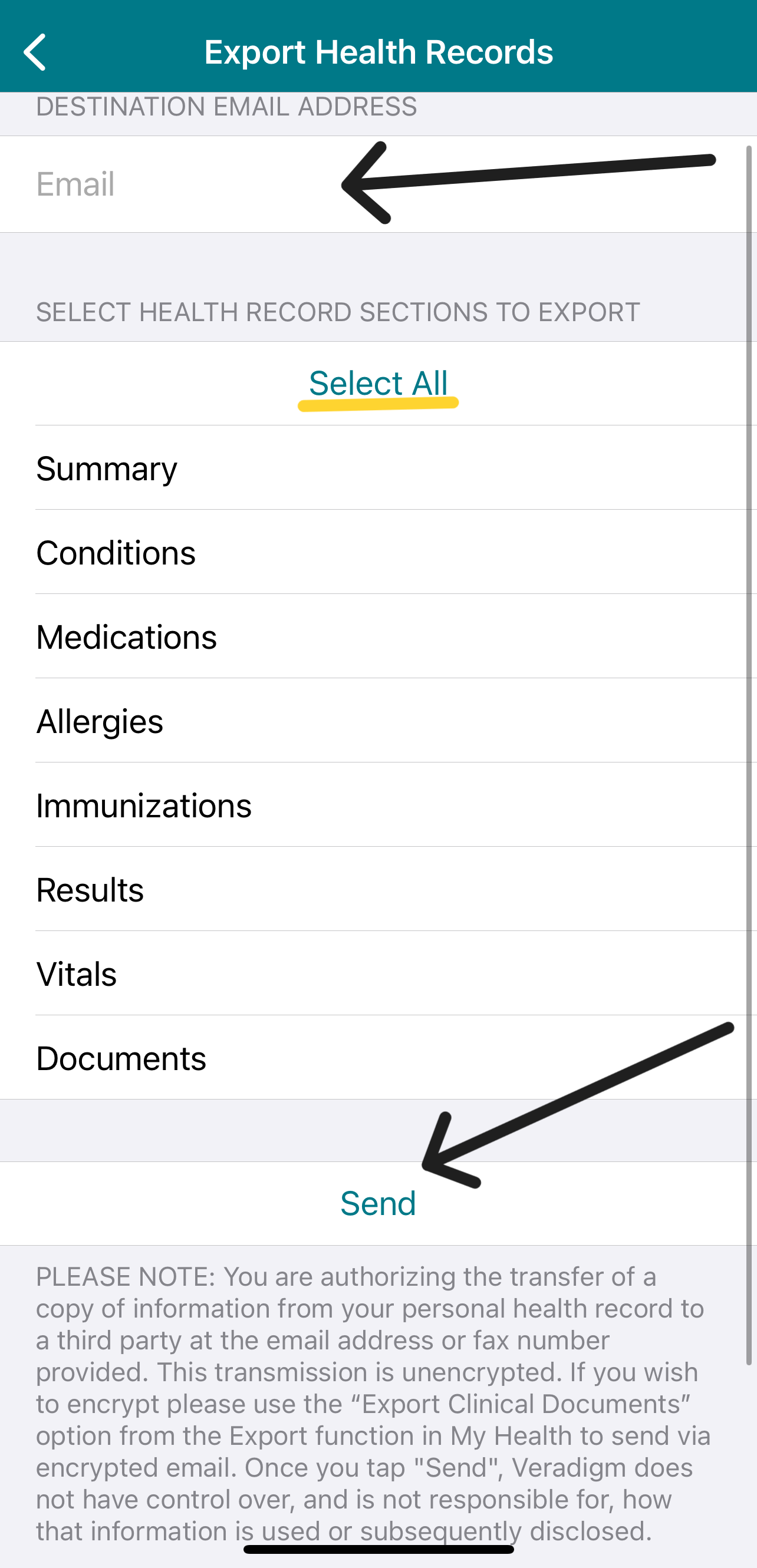 How to Export Your Health Records Using the FollowMyHealth™ Mobile App