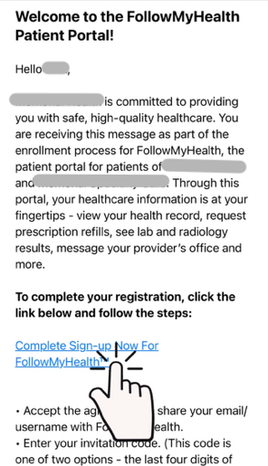 Creating Your FollowMyHealth™ Account on a Smartphone or Tablet.