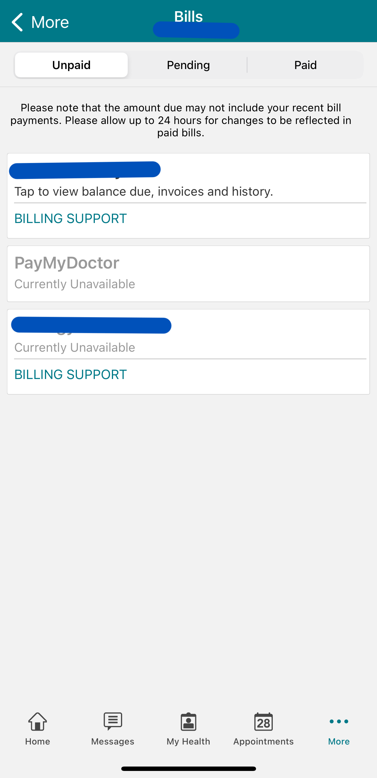 Billing in Your FollowMyHealth™ App