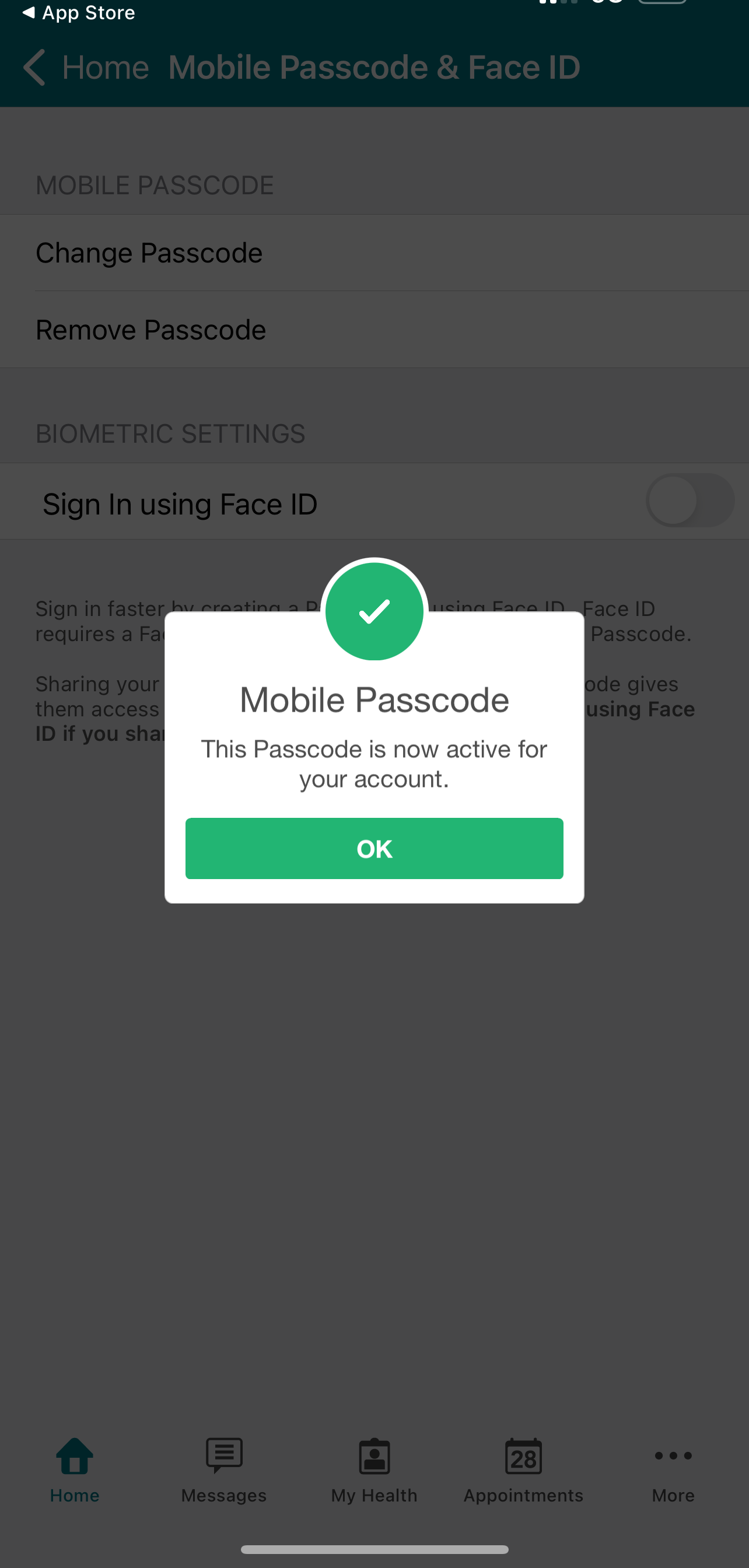 How to Enable Mobile Passcode and Touch ID/FaceID in FollowMyHealth™ Apps