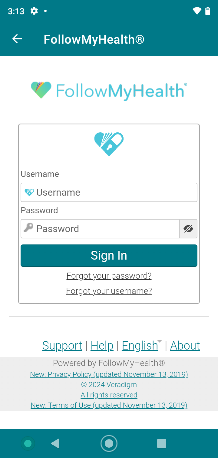 Logging into Your FollowMyHealth™ Mobile Account