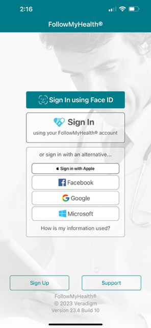Logging into Your FollowMyHealth™ Mobile Account