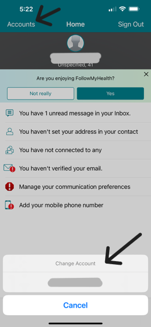 How to Manage Proxy Accounts in the FollowMyHealth™ Mobile App