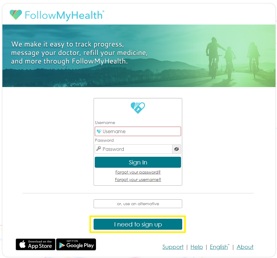 Creating a FollowMyHealth Universal Health Record Without An Invitation