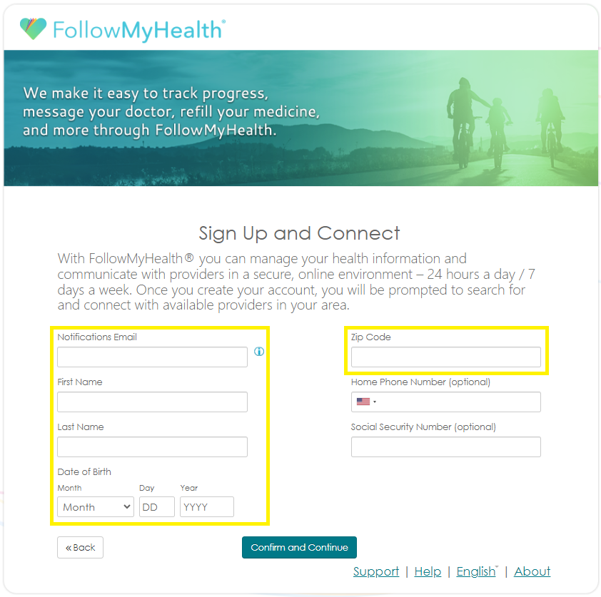 Creating a FollowMyHealth Universal Health Record Without An Invitation