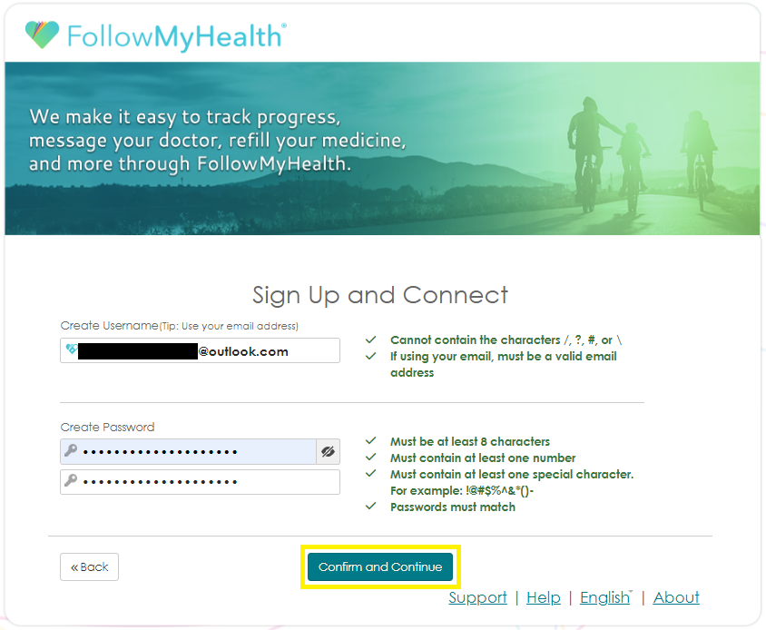 Creating a FollowMyHealth Universal Health Record Without An Invitation