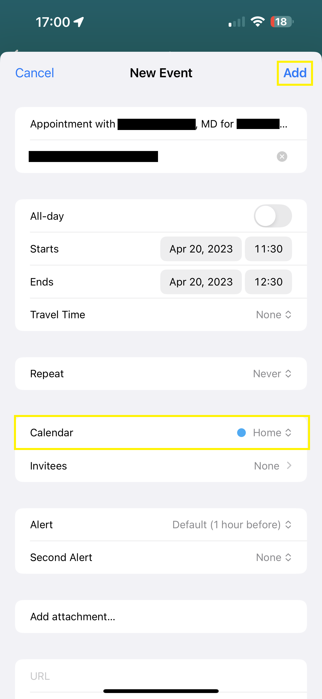 How to Add an Appointment to Your iPhone/iPad Calendar Using the FollowMyHealth iOS App