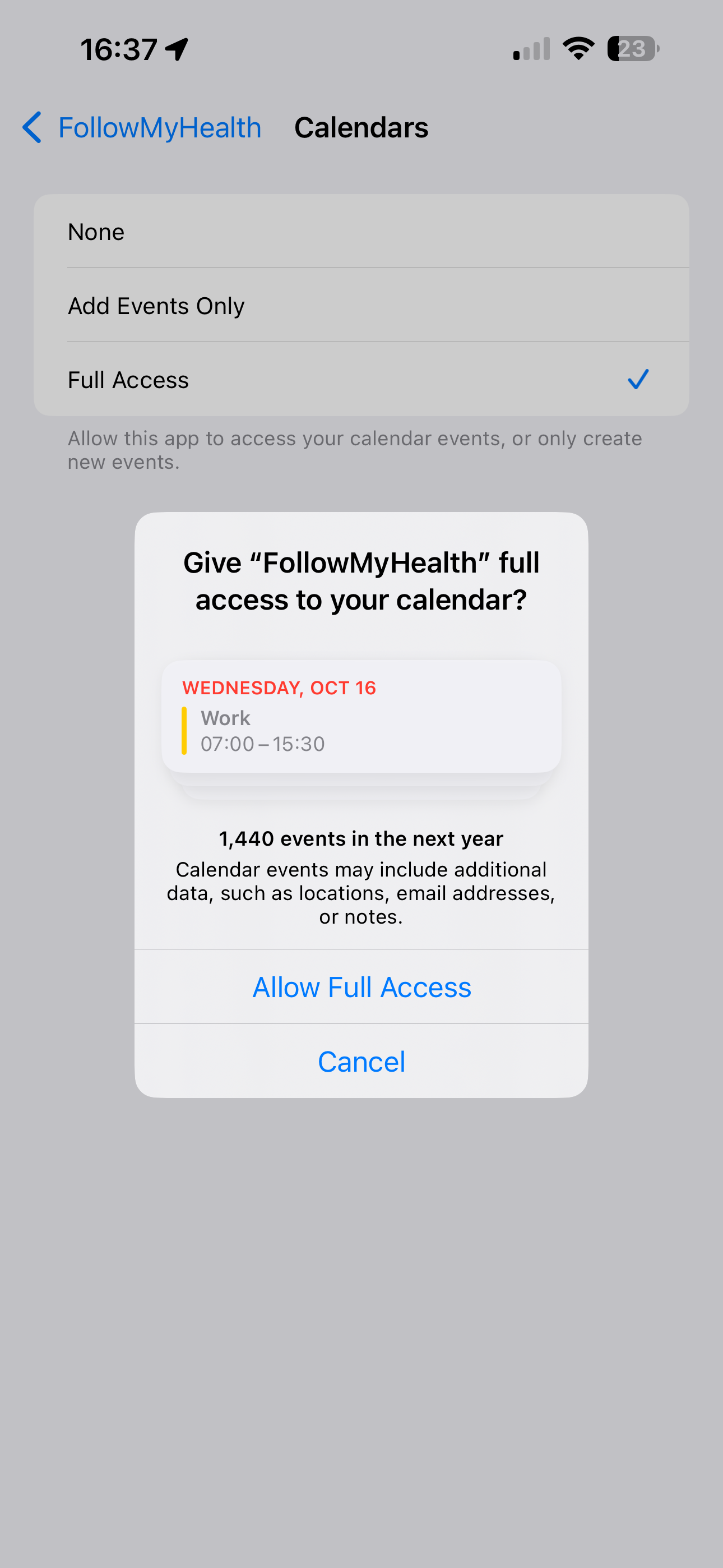 How to Add an Appointment to Your iPhone/iPad Calendar Using the FollowMyHealth iOS App