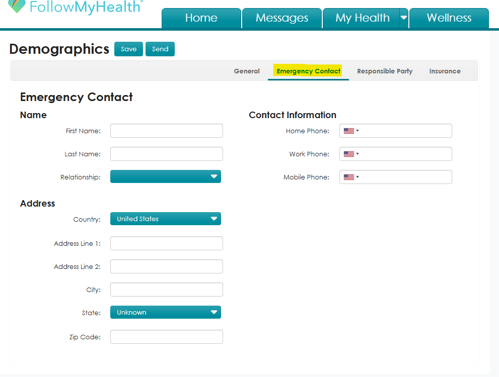 How to Add Emergency Contact Information in FollowMyHealth™